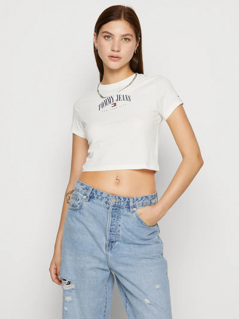 Футболка коротка жіноча Tommy Hilfiger 288623086 XL Біла (1159782093 ...