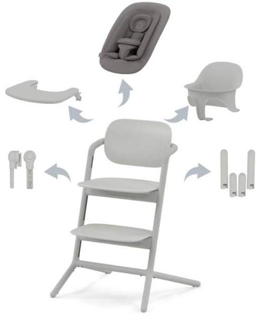 Стульчик для кормления Cybex Gold Lemo 4in1 Suede Grey – фото, отзывы ...