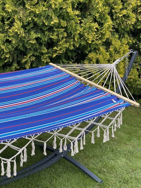 Одномісний гамак WCG BALI XL 200х100 Синій з планкою без стійок – фото, відгуки, характеристики ...