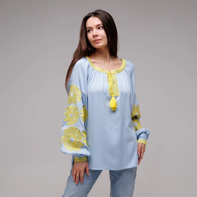 Блузка жіноча SVARGA Перемога 38 Блакитний (SV-FB00501-1160-10009) – Брендовая одежда | ROZETKA