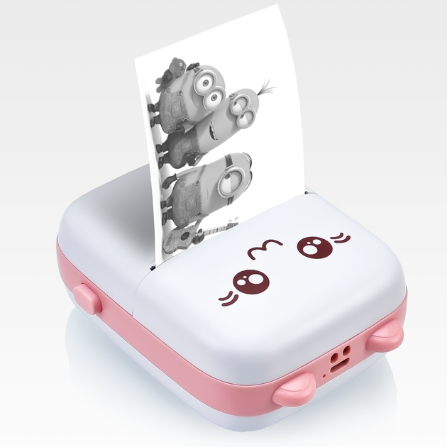 Портативный термопринтер JETIX Mini printer Pink | Детский принтер с ...