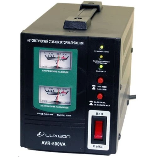 Стабилизатор напряжения LUXEON AVR-500 VA черный (релейный) – фото, отзывы, характеристики в ...