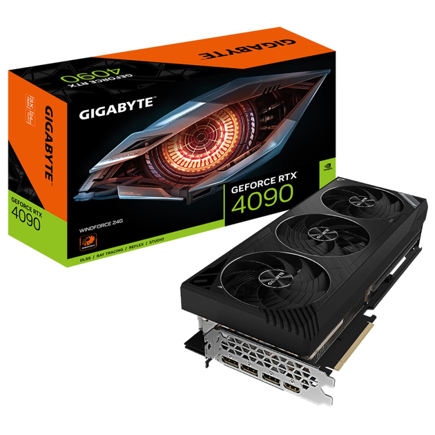 Видеокарта Gigabyte GeForce RTX 4090 24GB GDDR6X Windforce (GV-N4090WF3 ...