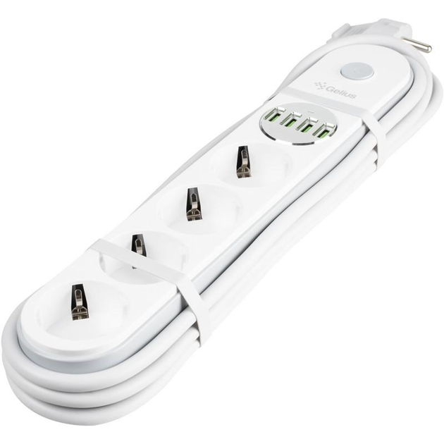 Сетевой фильтр Gelius Pro PowerStrip G-Power 2m (4 220V Ports/ 4 USB ...