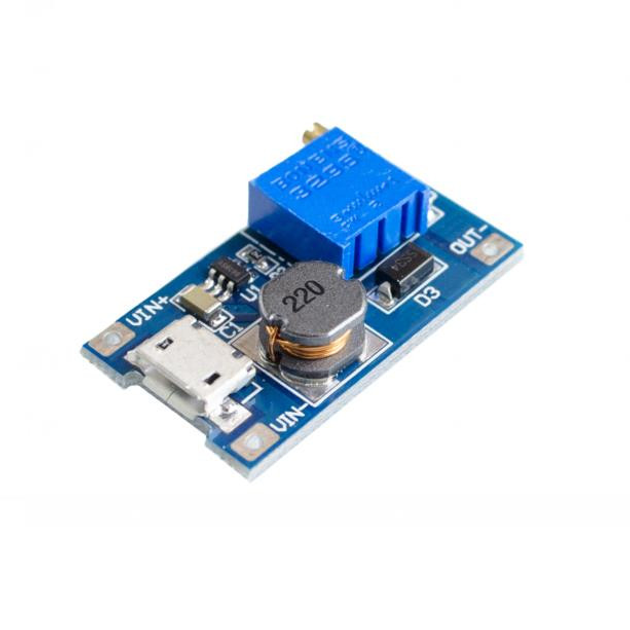 Стабилизатор/преобразователь напряжения повышающий MT3608 micro USB DC ...