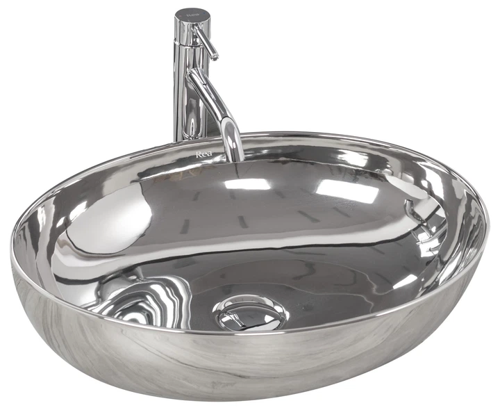 Умывальник накладной REA U0423 MELANIA 600x405x145мм овальный хром reac ...