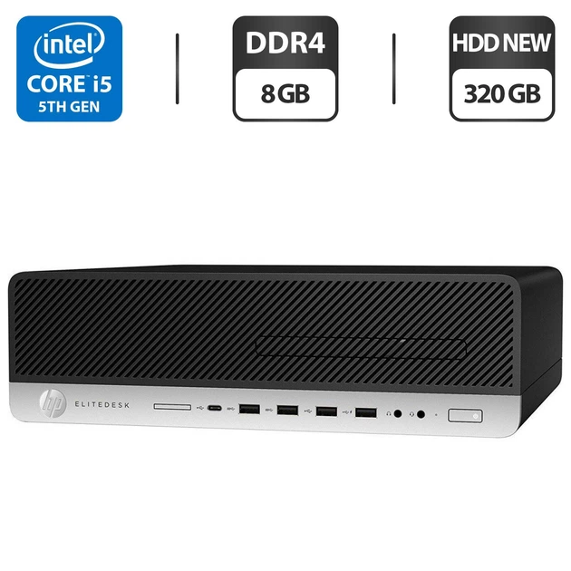 Компьютер HP EliteDesk 800 G3 SFF / Intel Core i5-6500 (4 ядра по 3.2-3 ...