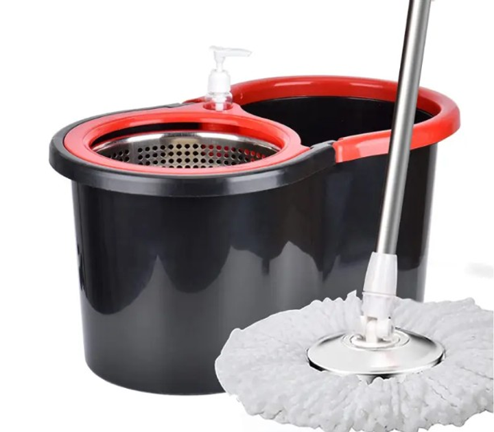 Комплект для мытья полов Spin Mop, швабра с автоматическим отжимом ...