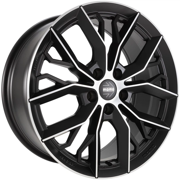Momo Massimo R18 W8 PCD5x120 ET30 DIA72.6 Matt Black Diamond Cut – фото ...