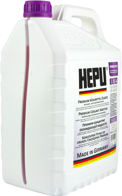 Охлаждающая жидкость концентрат HEPU Antifreeze G13 5 л Фиолетовая (GPL ...