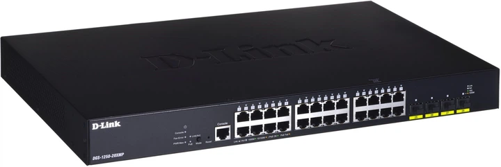 Комутатор D-link-DGS-1250-28XMP/E 28-port (PoE) Gigabit Smart Switch – фото, відгуки ...