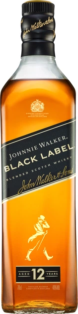Віскі Johnnie Walker Black label 12 років витримки 0.7 л 40% ...