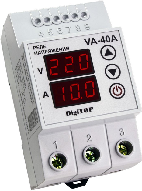 Реле напряжения с контролем тока DigiTOP VA-40A – фото, отзывы ...