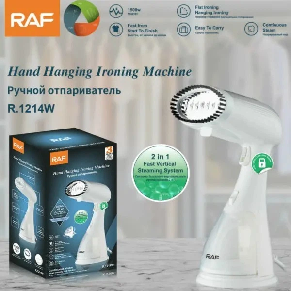 Ручний відпарювач RAF R 1214 парогенератор для прасування одягу ручна праска 1500W Білий – фото ...
