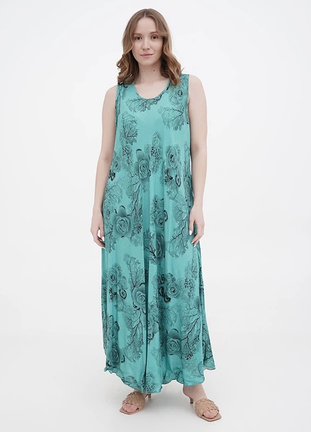 Сарафан Saimeiqi 3XL бирюзовый 123226 от продавца: Колибри – в интернет-магазине ROZETKA ...