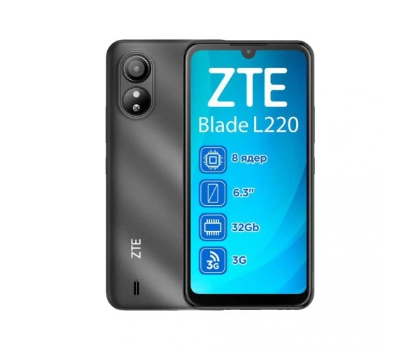 Смартфон ZTE Blade L220 1/32GB Black – фото, отзывы, характеристики в ...