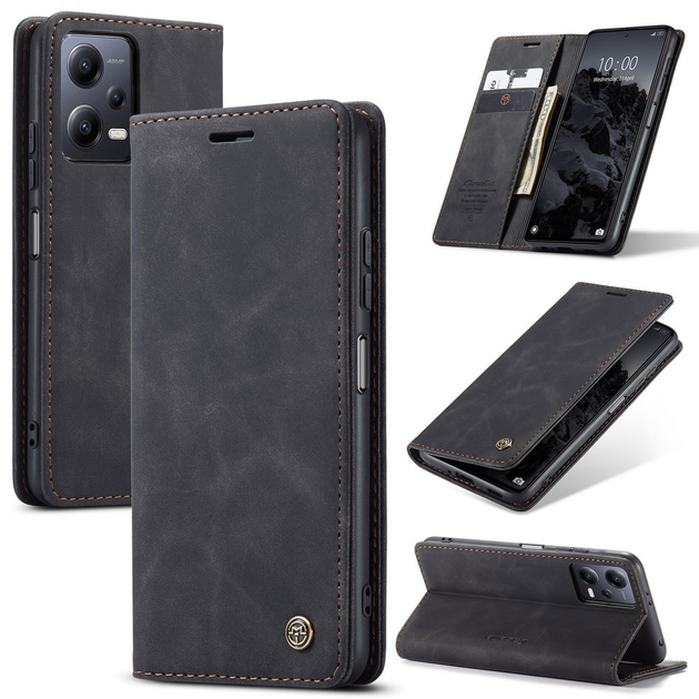 Чехол книжка с магнитом Xiaomi Poco X5 5G CaseMe Black (32844-2B ...