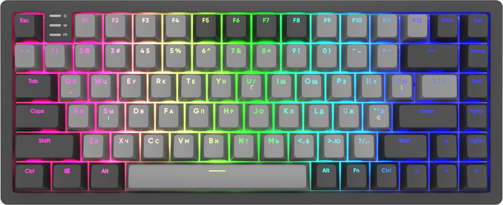 Клавиатура проводная Dark Project KD83A Gateron Cap Teal Black/Gray (KB ...