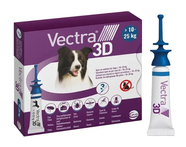 Краплі на холку для собак Ceva «Vectra 3D» (Вектра 3D) від 10 до 25 кг ...