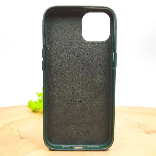 Шкіряний чохол MagSafe Leather Case для Apple iPhone 13 Sequoia Green – фото, відгуки ...