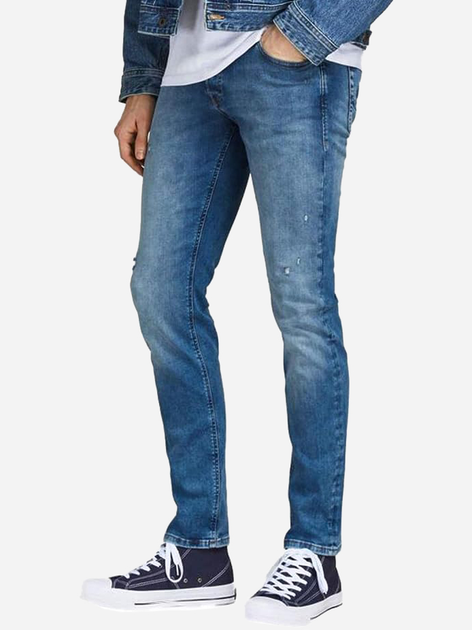 Джинсы Slim Fit мужские Jack & Jones 12168284 27-32 Голубые джинс ...