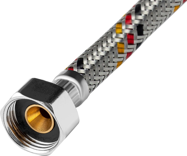 Шланг гибкий KRONER оплетка нержавеющая сталь 1/2"x1/2" ВВ 120 см ...