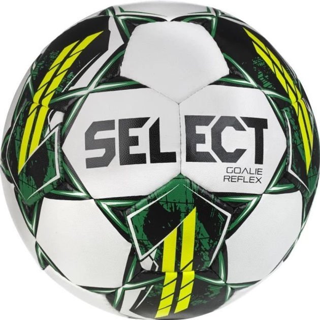 Мяч футбольный Select GOALIE REFLEX v23 белый, зеленый Уни 5 265526-076 ...