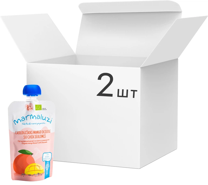 Упаковка органического десерта Marmaluzi из Манго с семенами Чиа в ...