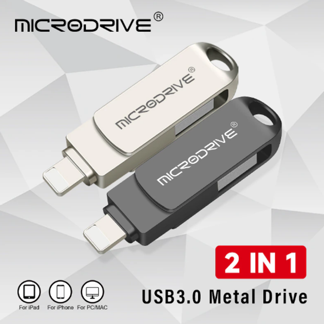 Флешка для айфона та комп'ютера Microdrive на 64 GB USB 3.0 для Iphone ...