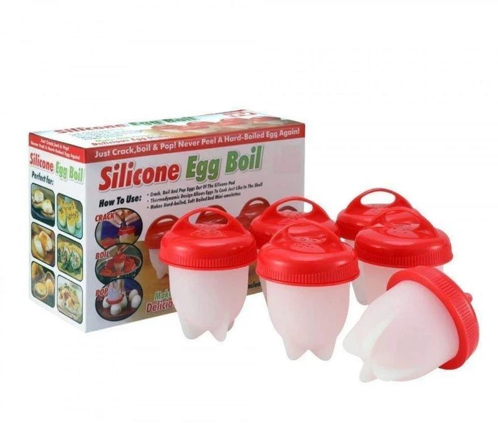 Силиконовые формочки для варки яиц без скорлупы Egg Boiler 6 шт – фото ...