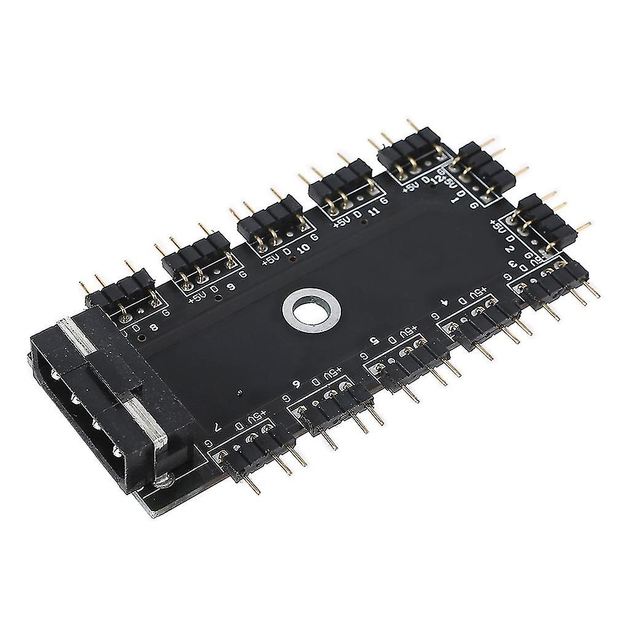 Хаб-розгалужувач ARGB 5V/3pin живлення MOLEX для ПК (ARGB Sync AURA ...