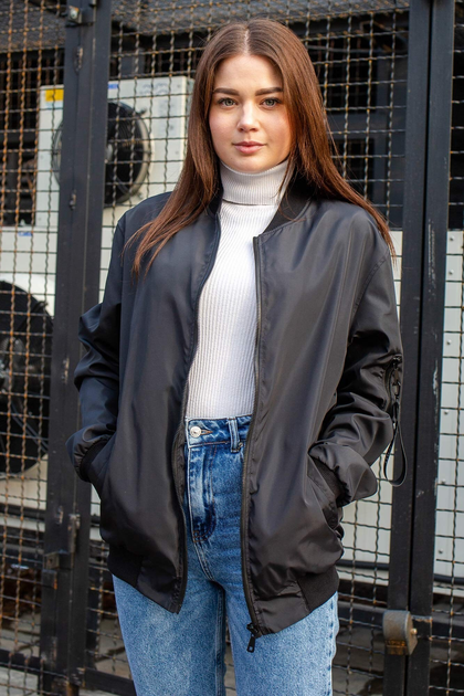 Бомбер Without Woman 2XL/3XL Black 391585293 от продавца: Айзек – в интернет-магазине ROZETKA ...
