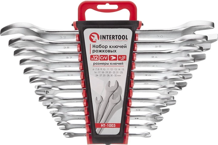 Набір комбінованих ключів Intertool 12 предметів 6-32 мм Cr-V (HT-1003) – фото, відгуки ...