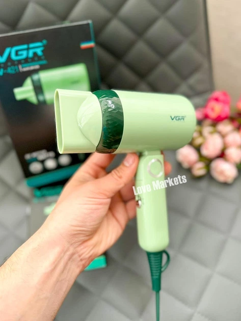 Компактний міні фен для волосся VGR V-421 зі складною ручкою 1200 Вт – фото, відгуки ...
