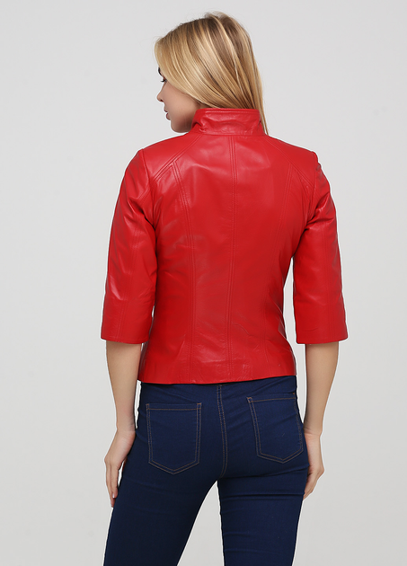 Кожаная демисезонная куртка Leather Factory 0944 XL Красная от продавца ...