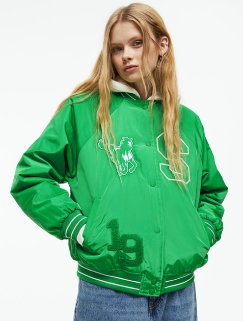 Жіночий бомбер H&M (55705) М Зелений – Брендовий одяг | ROZETKA