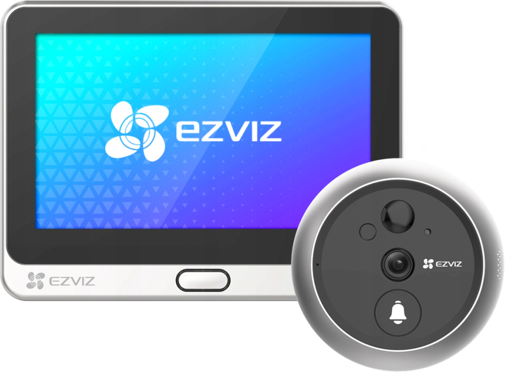 Бездротовий дверний дзвінок Ezviz DP2C з монітором (6941545607023 ...