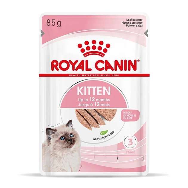 Влажный корм для котят Royal Canin KITTEN LOAF до 12 месяцев (паштет ...
