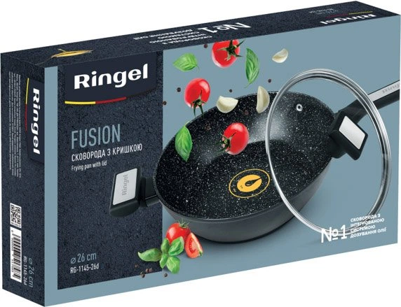 Глибока сковорода з кришкою 26 см RINGEL Fusion RG-1145-26d – купити онлайн на ROZETKA