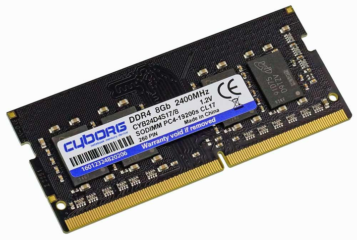 Оперативная память Ddr4 2400 8gb Pc4 19200 для ноутбука Sodimm Cyborg