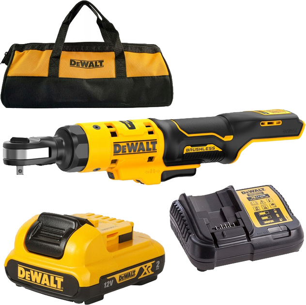 Гайковерт угловой - ключ-храповик аккумуляторный бесщеточный DeWALT ...
