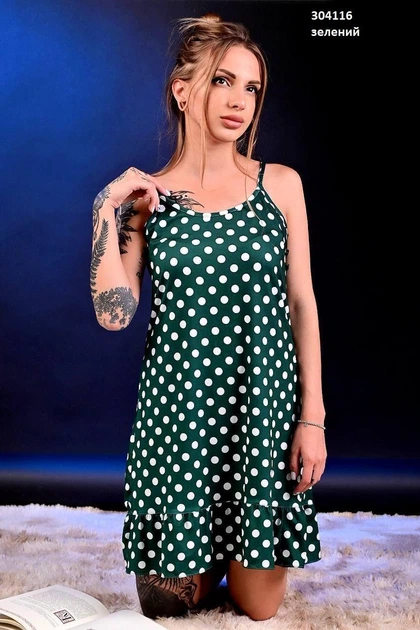 Ночнушка женская SAIMEIQI Зеленый ХL (48/50) – Брендовая одежда | ROZETKA