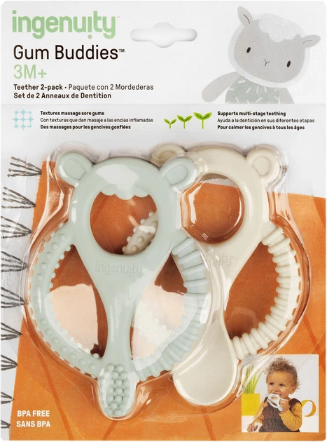 Набор прорезывателей для зубов Ingenuity Gum Buddies (074451124851 ...