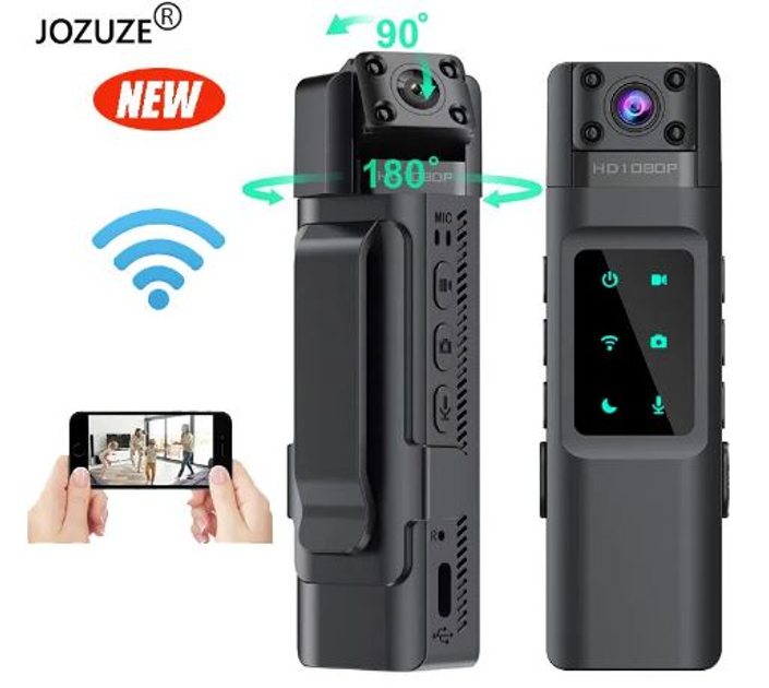 Мини камера JOZUZE MD33 боди камера с поворотным объективом и ночным ...