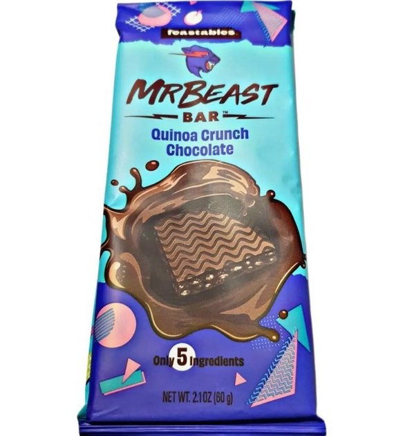 Шоколад Feastables MrBeast Quinoa Crunch Chocolate Bar 60г – купить в ...