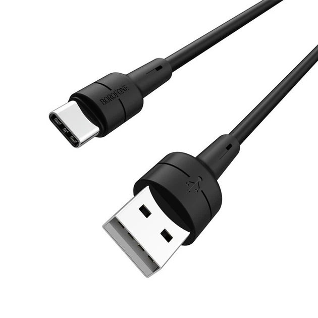 Кабель BOROFONE BX30 USB to Type-C, 3A, 1m, silicone, TPE connectors ...