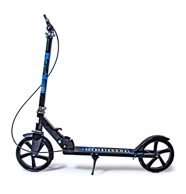 Детский двухколесный самокат Scooter 470 с ручным тормозом, Черный ...