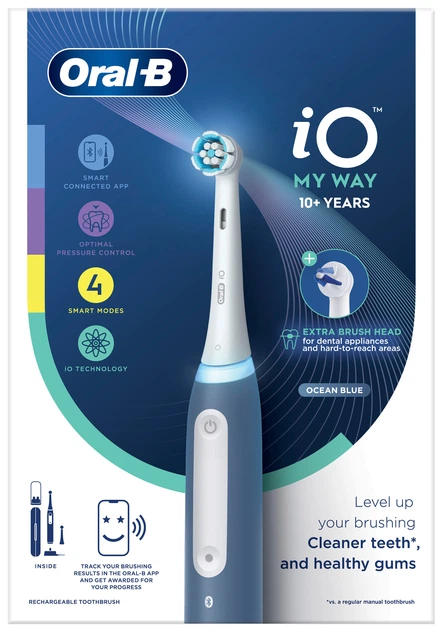 Електрична зубна щітка Oral-B iO 4 My Way Blue + Футляр (8006540818787 ...