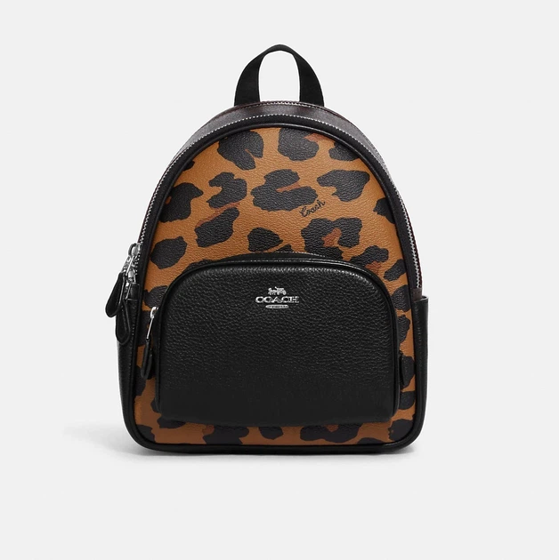 Рюкзак кожаный Coach Court Mini Backpack Leopard Print Black CH5341667bl от продавца: BASELINE ...