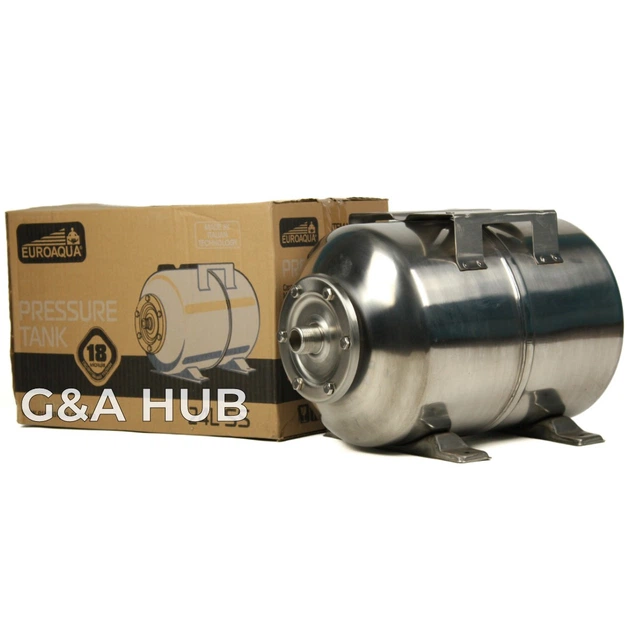 Гидроаккумулятор Euroaqua 24LSS из нержавеющей стали объемом 24 литров – купить онлайн на ROZETKA
